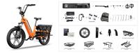 China Electric Long Tail Cargo Bike for Family & Kids, 2-3 Child Seats, Urban Grocery Transport Large Capacity Foldable, Pedal Assist for sale
