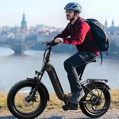 China EU UK Stock  Folding Electric Bike with Suspension Hydraulic Disc Brakes  Range Legal Compliance E-bike Foldable  Bike 750W for sale