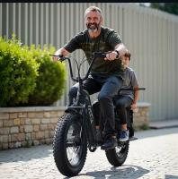 China Electric Bike 20 Inch Fat Tire Multi-Purpose Long Tail Cargo Rack E-Bike for Family, Kids, Pets, Short Trips for sale