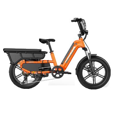 China Sturdy 750W All-Terrain Fat Tire Cargo E-bike Perfect for Family Groceries and School Runs Fat Bike for sale