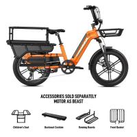 China Fat Tire Electric Cargo Bike Yeestep with Rear Rack Long Range Bike for Delivery and Family Use Cargo Ebike for sale