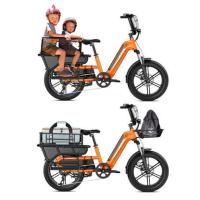 China Fat Tire Electric Cargo Bike Yeestep with Rear Rack Long Range Bike for Delivery and Family Use Cargo Ebike for sale
