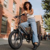 China Folding Step Over Fat Tire Ebike Portable for Urban Mobility City Commuter Folding Fat Tire Ebike for sale