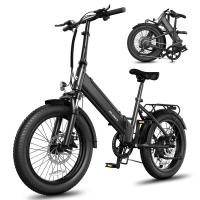 China City Commuter Folding Fat Tire Ebike 48V with Removable Battery Step Thru Folding Fat Tire Electric Bike for sale