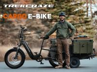 China 20 Inch  Electric Cargo Bike 48V 750W Folding Urban Commuter Ebike for Family Kids Pets Large Rack City Transport for sale