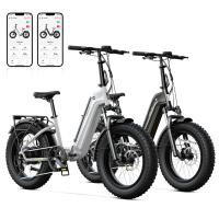 China European Warehouse 20 Inch Yeestep 7 Speed 48v Lithium Folding Green Electric City Bike Fat Tire Ebike for sale