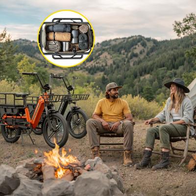 China Family-Friendly Fat Tire Electric Bike Rear Hub Motor 48V 15Ah Lithium Battery Aluminum Frame for Delivery Includes Rear Rack for sale