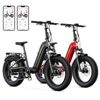 China Hot Sale EU AUS UK Warehouse Lithium Battery Folding Electric Bike Foldable Fat Tire E-Bike for Car and City Work for sale