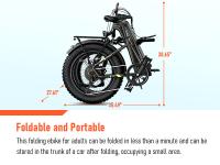 China 20 Inch Folding Fat Tire Electric Bike, Portable E-Bike for City Commute and Outdoor Adventure  750W 48v 15AH for sale