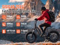 China Electric Folding Bike 48V 750W 20x4.0 Fat Tire Lithium Battery 15AH Lockable Suspension Urban Foldable Bicycle for sale