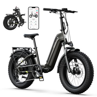 China EU Stock Free Shipping 25km/h 250W Brushless Motor Mini Folding Electric Bike 20inch Steel Frame Foldable E Fatbike Hybrid Ebike for sale