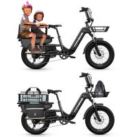 China E7 Utility Fat Tire Ebike with Strong Rear Rack and Basket for Family Used and Children for sale