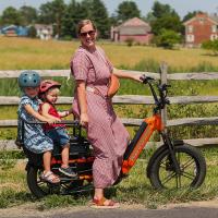China E7 Utility Fat Tire Ebike with Strong Rear Rack and Basket for Family Used and Children for sale