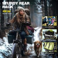 China OEM Long Tail Cargo Ebike Wholesale 48v 1500w Dual Suspension Electric Cargo Bike Electric Hybrid Bicycle with 3.0 Fat Tire for sale