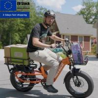 China Family Use  Electric Cargo Bike for 2-3 Kids & Pet Seats, Large Capacity Electric Cargo Trike for Adult for sale