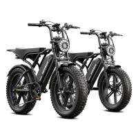China DDP Dropshipping to EU Warehouse E Bike 20 Inch V8 Electric Bikes with Rear Seat and Suspensions Fat Bike for sale