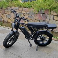 China European Warehouse 750W Mens Mountain Bike Snow Bike Electric Bicycle V8 48V 15Ah Fat Tire Electric Bicycle with Dual Seats for sale