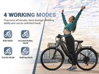 China 26'' Step-Thru Commuting E-Bike 36V 800W Motor 60km Range Lightweight Metal Frame 7 Speed Lithium Battery 750W Motor 7 Speed for sale
