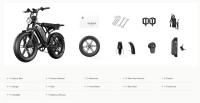 China EU/UK Stock Dual Motor 1200W Electric Bike with 80km Range 48V Hydraulic Disc Brakes Fat Tire Legal for Off-Road Use Steel Frame for sale