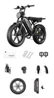 China V20 20inch Electric Bike 48V 15Ah Steel Frame Fatbike 750w Lithium Battery LCD Rear Hub Motor 20 Inch 7 Speed V20 Pro for sale