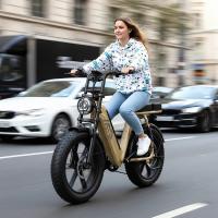 China 2026 New Model TST R7 Electric Moped Bike 25km/h 250W Full Suspension Electric Hybrid Bike for Female with 15A Lithium Battery for sale