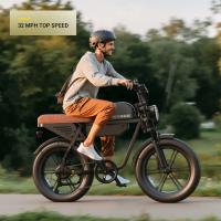 China R8 Ultra Electric Retro Moped Bike Full Suspension Electric Cycle 7-speed All Terrain E-bike 1200W Dual Battery Hydraulic Brakes for sale
