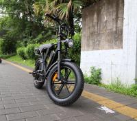 China Step Over Retro Fat Tire Ebike with Comfortable Wide Saddle V8 V20 Fat Electric Bicycle with Rear Rack for sale