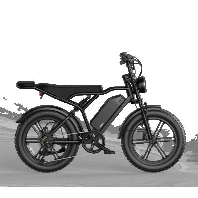 China V8 Fat Tire Ebike From Factory 750W Electric Bicycle Disc Brake Dirt Bikes V20 Retro Sport Electronic Bicycle for sale