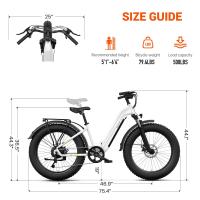 China F622 26 Inch Electric Bike with 48v Rear Hub Brushless Motor Fat Tire Lithium Battery Fat Ebike for sale