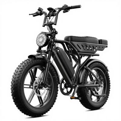 China R9 Dual Battery Electric  Bicycle 250W Long-Range Full Suspension Moped Style Electric Bike for sale