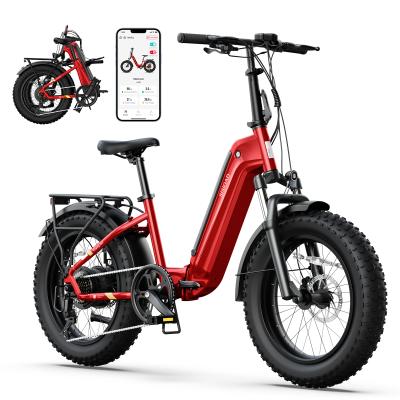 China Fatbike F008 20 Wheel Size Electric Folding Bike 1200W Steel Frame Folding Electric Bike 45km/h Folding Mini Size Hybrid E-bike for sale