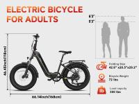 China F008 Yeestep Electric Folding Bike 48V 750W 20x4.0 Fat Tire E-bike Lockable Suspension  Urban Foldable Bicycle for sale