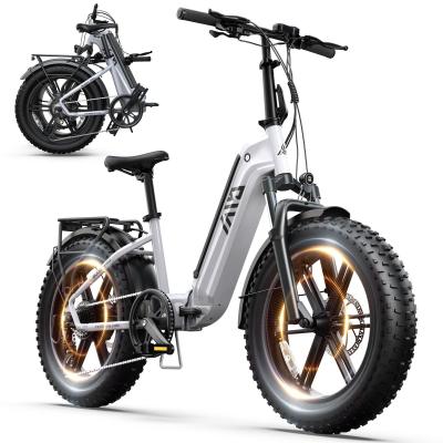 China 2026 EU Stock F008 Fat Tire Electric Bicycle 48V 20