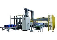 China Automatic Palletizer Machine 220v for Stacking Water Bottle Cartons and Film Packs on Pallet for sale
