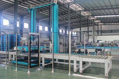China Automatic Palletizer Machine 220v for Stacking Water Bottle Cartons and Film Packs on Pallet for sale