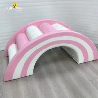 China Indoor Kids Toddler Soft Play Climbing Equipment Pink And White Set For Party for sale