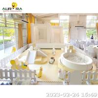 China Kids Soft Play Equipment White Indoor Outdoor Rental Hire  Climbing Tunnel for sale