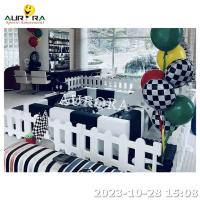 China Waterproof Inflatable Soft Play Equipment Indoor Play Area Day Care Center Children Black White for sale