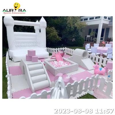 China Baby Soft Play Set Kids Soft Play Equipment Ball Pool Merry Go Round Pink for sale