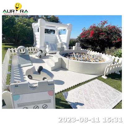 China Wholesale Outdoor Inflatable Bounce House Ball Pit With Fence Soft Play Equipment for sale