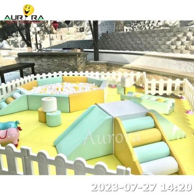 China Yellow Green Indoor Playground Equipment Soft Play Equipment Toddler Cheap for sale