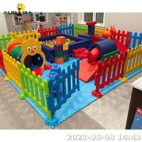 China Brown Beige Outdoor Playground Climber Ball Pit Commercial Soft Play Kids Adults for sale