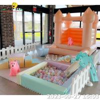 China Orange Inflatable Bouncer Soft Play Equipment Outdoor Playground Toys Soft Play for sale