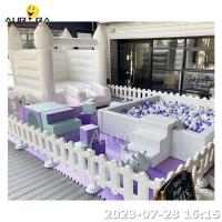 China Purple Soft Play Equipment For Kids Outdoor Indoor Soft Playground With Ball Pit for sale