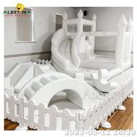 China Soft Play Set Beige And White Neutral Colors Kids Party Center Soft Play Equipment for sale
