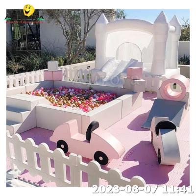 China Kids Indoor Inflatable Soft Play Equipment Climbers Playground Ball Pit With Slide for sale