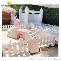 China Kids Party Rental Equipment Ball Pit Balls Toddler Bounce House White Soft Play for sale