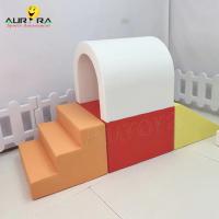 China Playground Kids Soft Play Equipment Red And Yellow Foam Set For Party Rental for sale