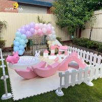 China Pink And White Kids Soft Play Equipment Indoor Outdoor Soft Foam Climber Play Sets for sale