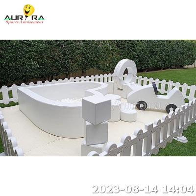 China Foam Mats Indoor Soft Play Heart Shape Indoor Playground White Ball Pit for sale